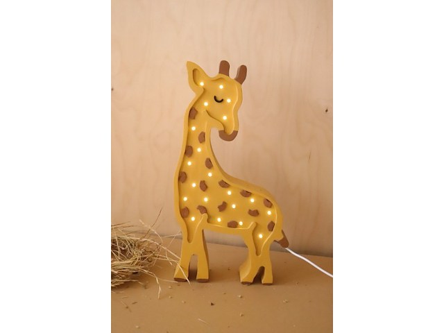 Nocna lampa-Drvena LED lampa Žirafa