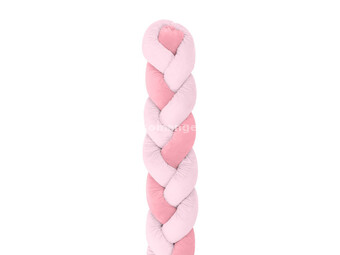 KikkaBoo pletenica za krevetac trostruka 180 cm Pink ( KKB50138 )
