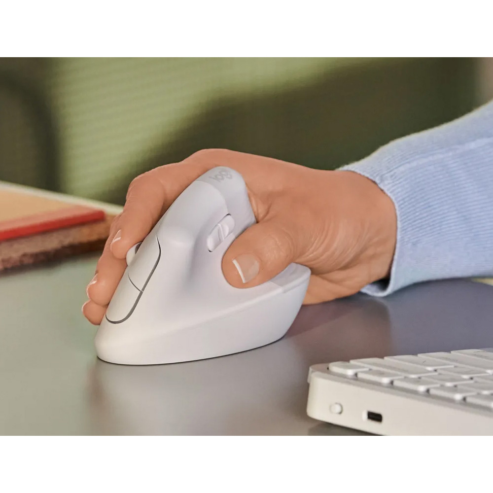 Logitech Lift Vertical Ergonomic Mouse OFF-WHITE