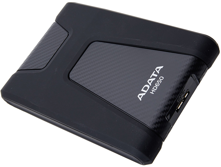Eksterni hard disk ADATA HD650 / kapacitet 1TB / veličina 2.5 inča / interfejs USB 3.1 / model AHD650-1TU31-CBK