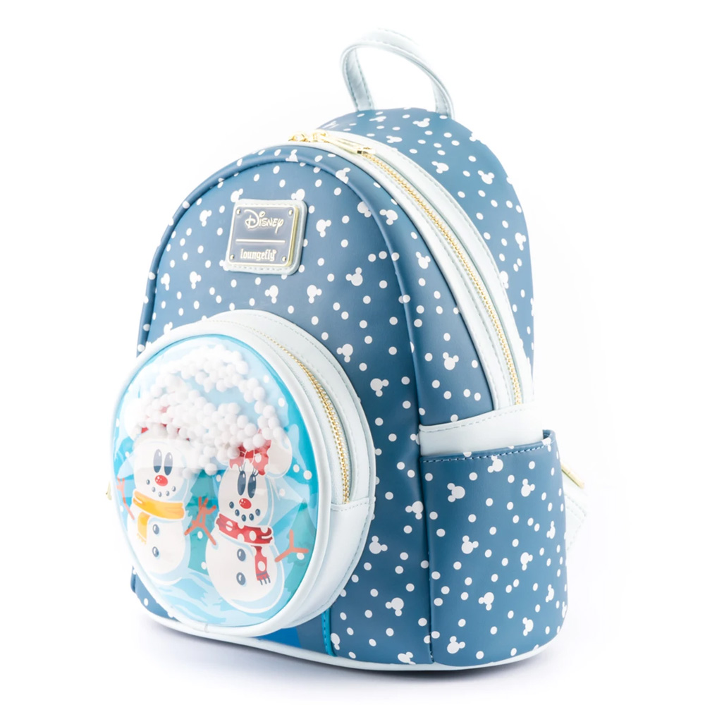 Disney Snowman Minnie Mickey Snow Globe Mini Backpack