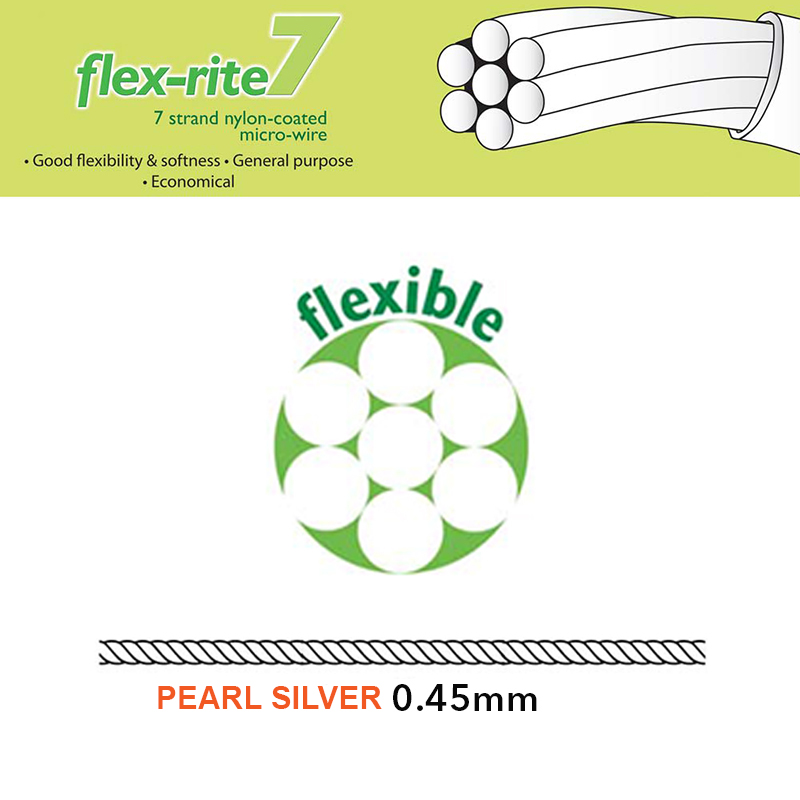Sajla čelična Flex-rite® _7 struna 0,45mm – PEARL SILVER (30m)