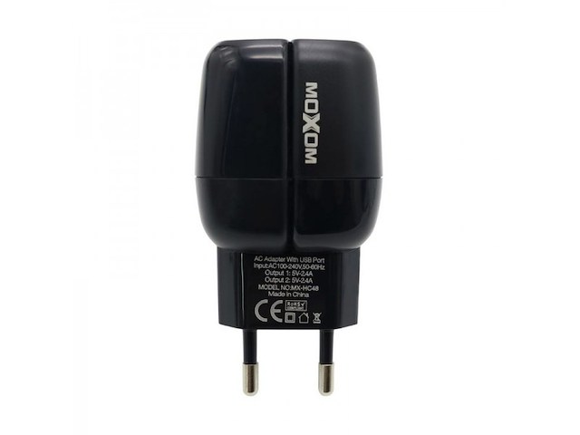 Kucni punjac Moxom MX-HC48 2xUSB 2.4A type-C crni