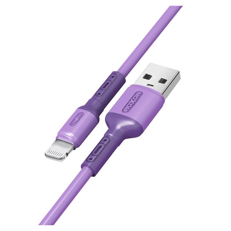 USB data kabal MOXOM MX-CB53 LIGHTNING ljubicasti