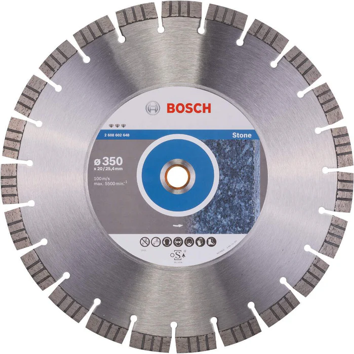 Bosch dijamantska rezna ploča Best for Stone 350 x 20,00+25,40 x 3,2 x 15 mm - 2608602648