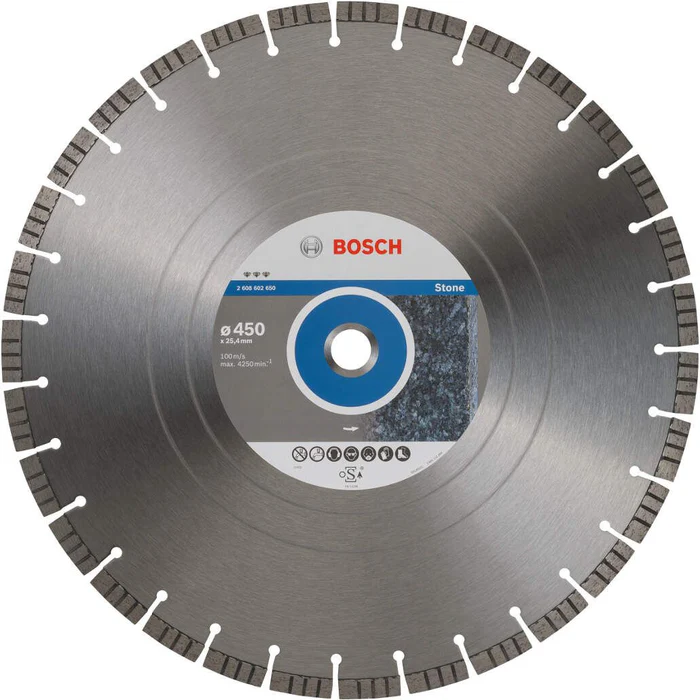 Bosch dijamantska rezna ploča Best for Stone 450 x 25,40 x 3,8 x 12 mm - 2608602650