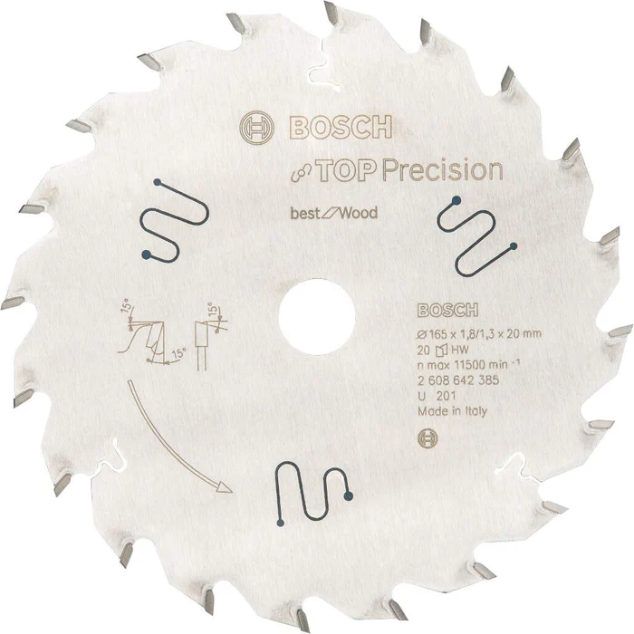 Bosch list kružne testere Top Precision Best for Wood 165 x 20 x 1,8 mm, 20 - 2608642385