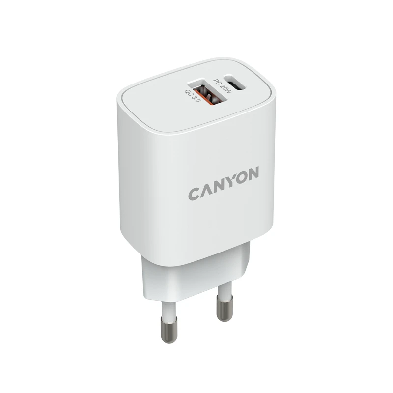 Canyon CNE-CHA20W04 beli kućni punjač (adapter) za mobilni telefon