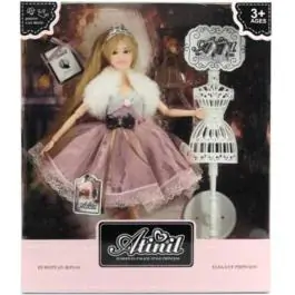 Lutka Atinil roze til haljina i krznena bundica 30cm