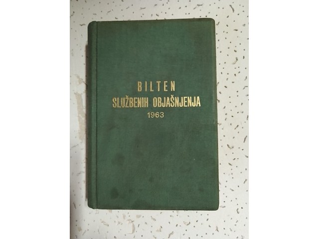 Bilten službenih objašnjenja 1963