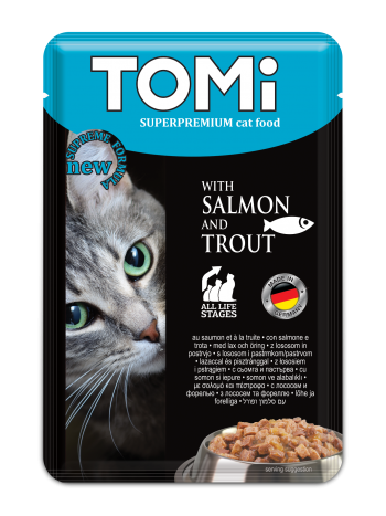 Tomi sosić za mačke losos&pastrmka 100g
