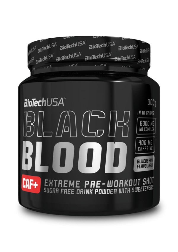 BioTech USA Black Blood Caf+ 300 g Borovnica