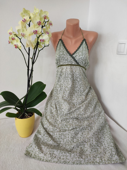 Zelena cvetna haljina vel M/L