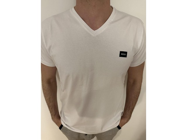 Hugo Boss bela muska majica na V izraz M19