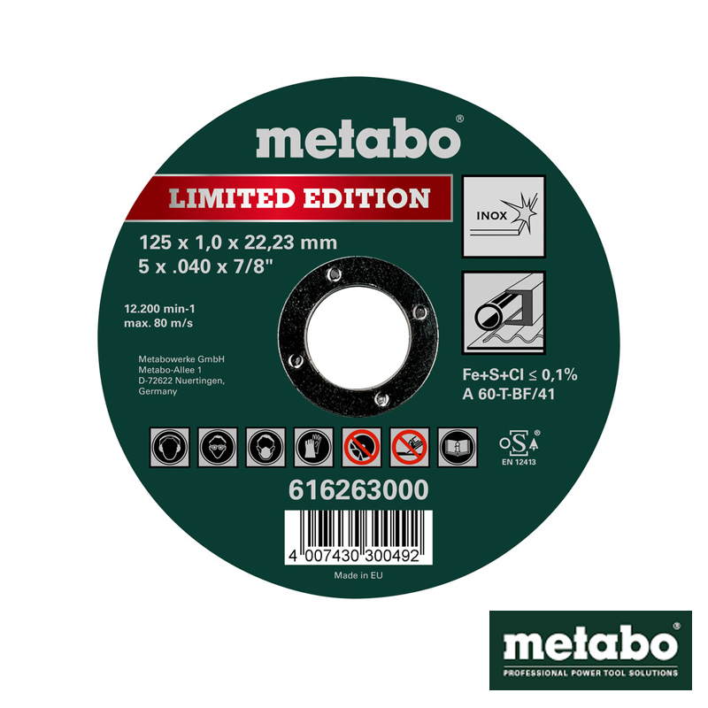 METABO® REZNA PLOCA METAL/INOX