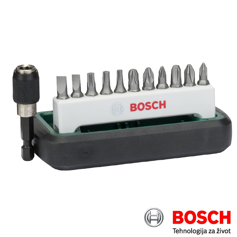 BOSCH® 12-delni set bitova odvrtača Standard, mešani (S, PH, PZ, T)