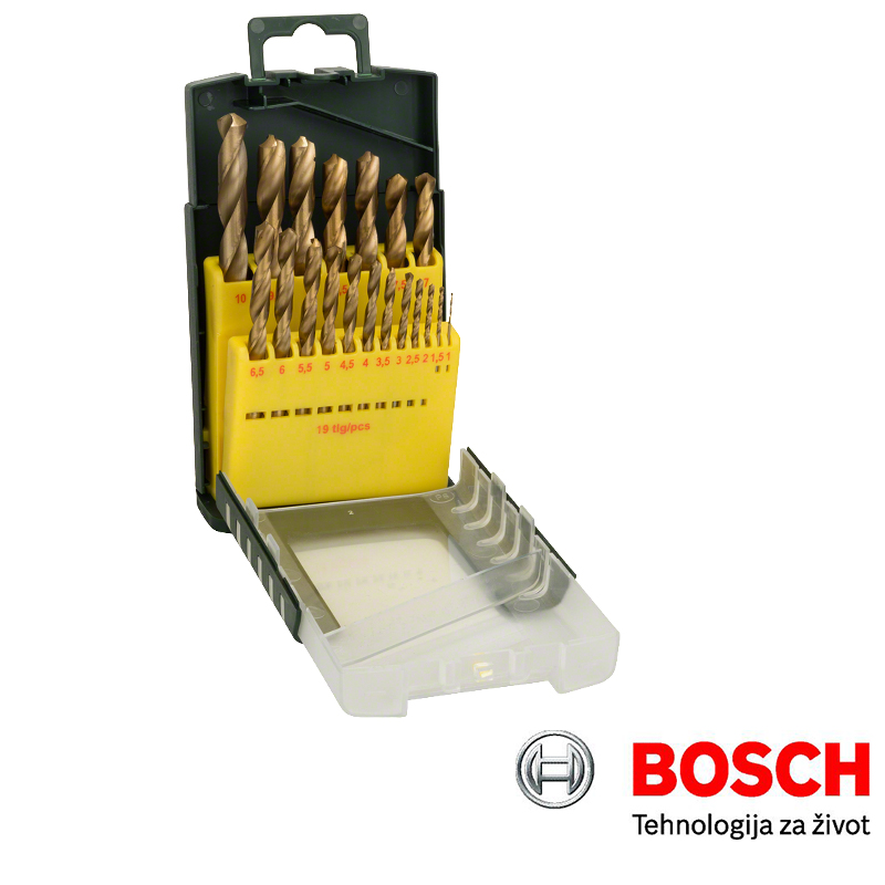 BOSCH® 19-delni set HSS-TiN burgija za metal