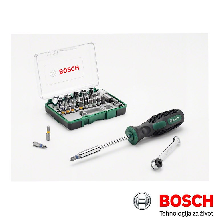 BOSCH® 27-delni set mini čegrtaljke + ručni odvrtač