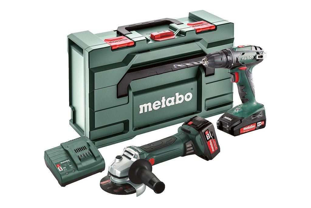 METABO® Akumulatorski COMBO SET 2.4.3 18 V, BS 18 + W 18 LTX 125 Quick (1×2,Ah+1×4.0Ah Li-Power)