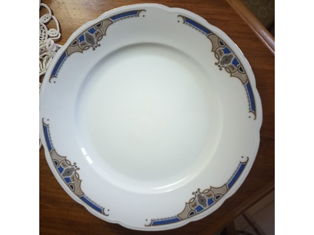MZ porcelana-okrugli veliki tanjir 32cm-kobalt zalato