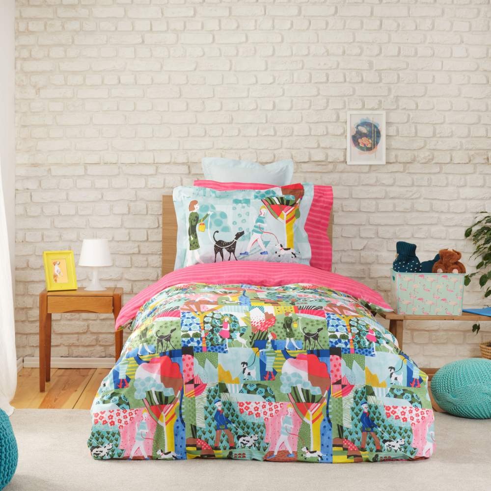 Karaca Home Young Neighborhood 100% Cotton Single Duvet Cover Set