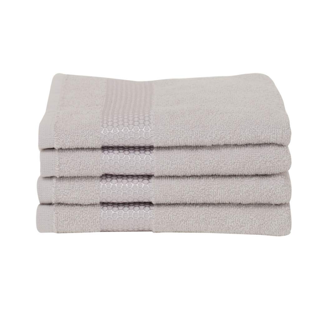Karaca Home Honey Gray Set of 4 Towels 50x90 cm