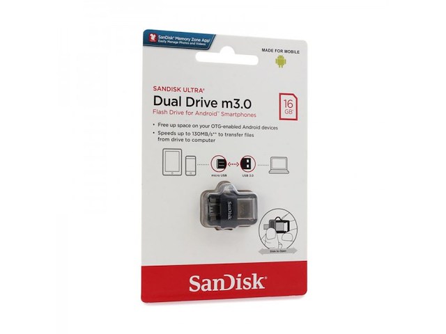 USB Flash memorija SanDisk Ultra 16GB m3.0 Grey&;Silver