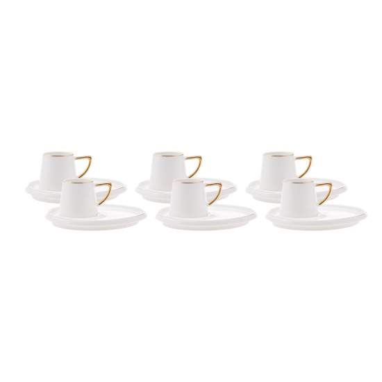 Karaca Hazan Set of 6 Serving Coffee Cups 80 ml
