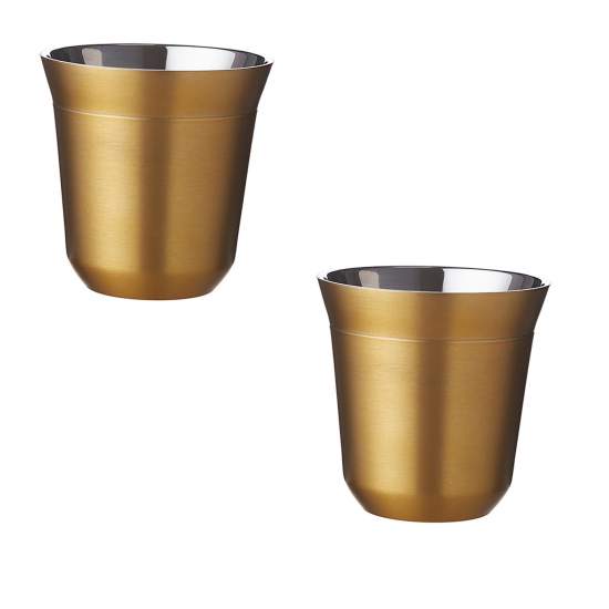 Jumbo Glory 7 Double Wall 2 Pcs Thermo Steel Cup 80ml - Yellow