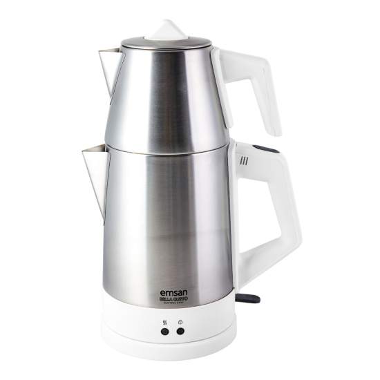 Emsan Bella Gusto Waterless Operation Safety Electric Tea Maker White