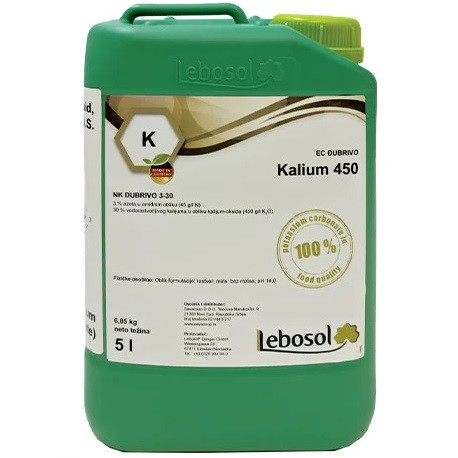 Lebosol Kalium 450 5L - kalijum za biljke