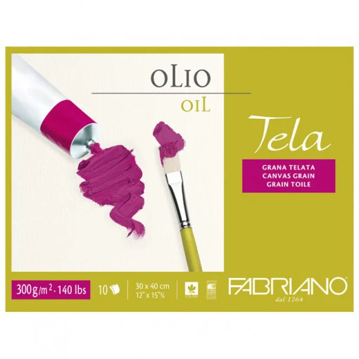 Blok Tela Olio 30x40cm 10L 300g (canvas grain/superficie telata) Fabriano 68003040