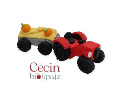 Figurice za tortu crveni traktor sa bundevama Hit