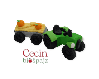 Figurice za tortu zeleni traktor sa bundevama Hit
