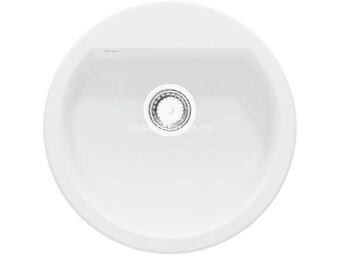 Okrugla granitna sudopera sa sifonom SanDonna Premium Lena u beloj boji