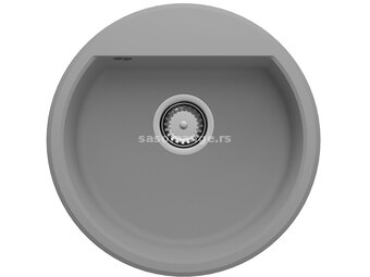 Okrugla granitna sudopera sa sifonom SanDonna Premium Lena u boji grafita