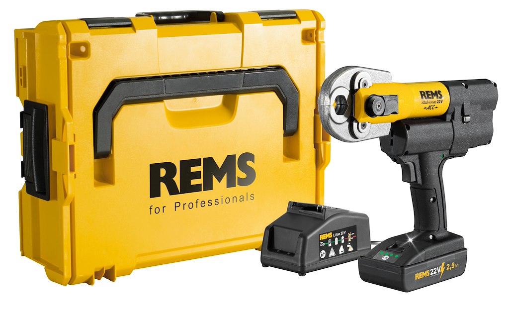 REMS 578014 Mini-Press 22 V ACC Basic-Pack Akumulatorska radijalna presa Ø 10 – 40 mm, L-Boxx Kofer