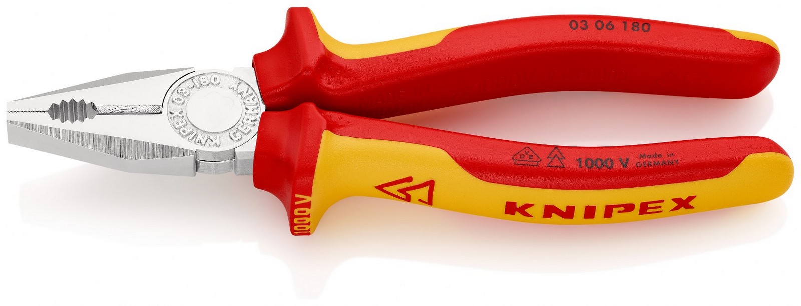Knipex klešta kombinovana izolovana 1000V VDE 180mm u blister pakovanju 03 06 180 SB