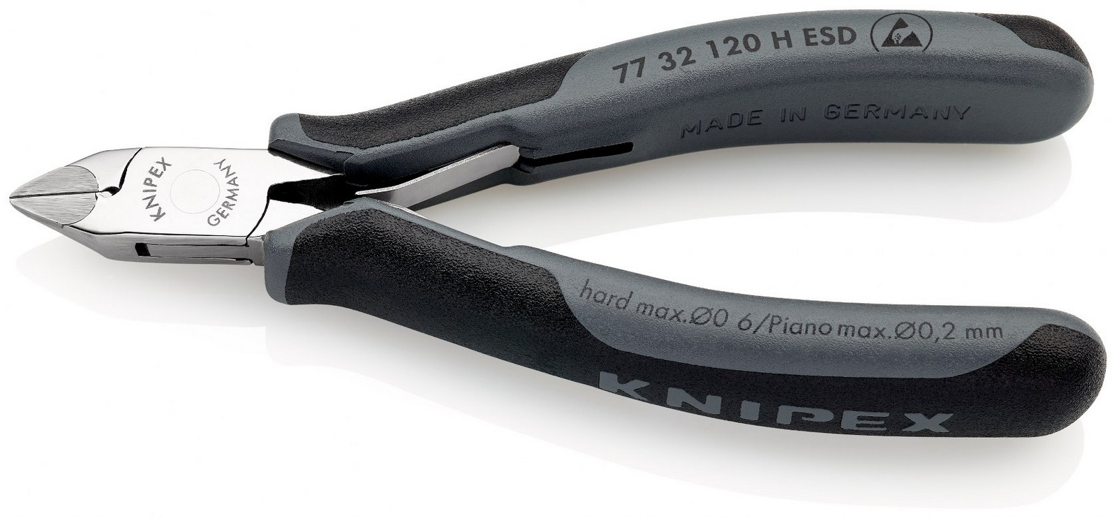 Knipex kose sečice za elektroniku s umetnutom oštricom od tvrdog metala ESD 120mm 77 32 120 H ESD