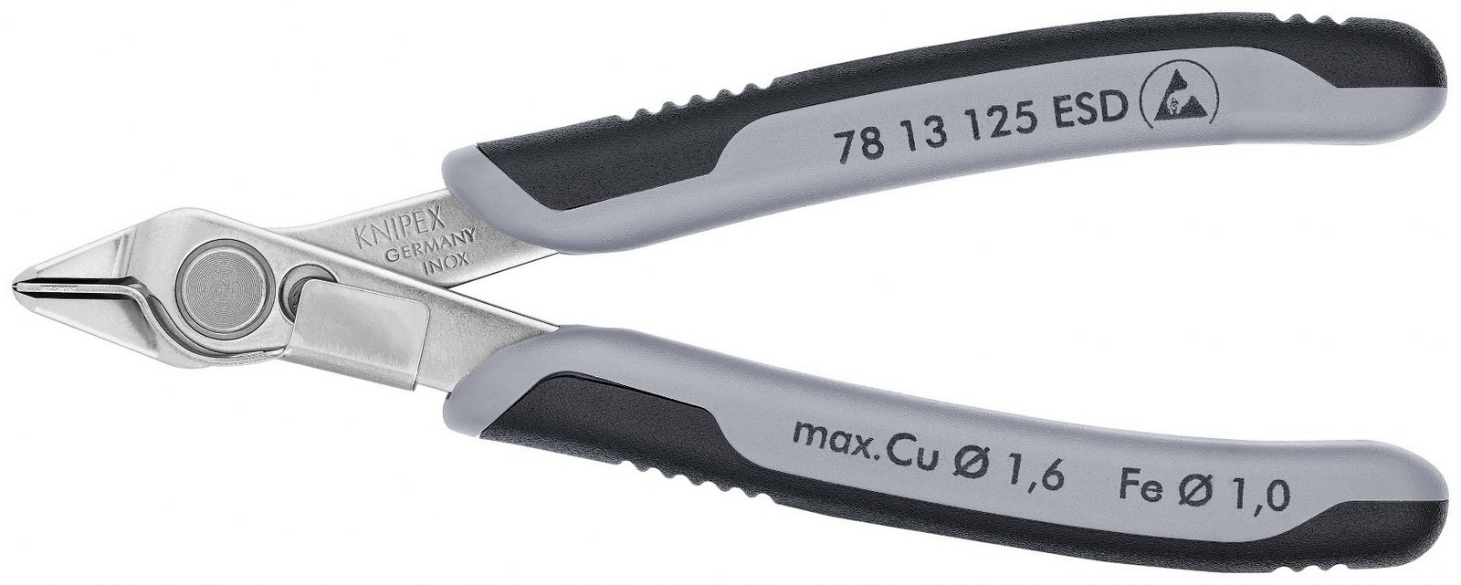 Knipex Super Knips® sečice elektroničarske sa stezaljkom ESD 125mm 78 13 125 ESD