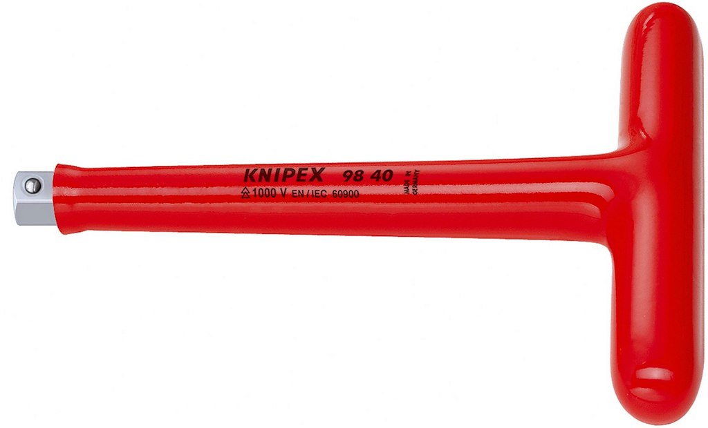 Knipex T-ručica 1/2 za nasadne ključeve izolovana 200mm 98 40