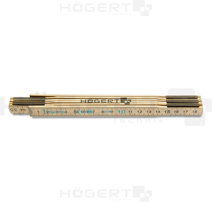 Hogert HT4M261D metar drveni, 1 m, 6 preklopa, mid certificiran, displej