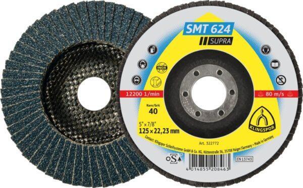 Klingspor SMT 624 lepezasti brusni disk, 100 x 16 mm Zrno 80 konveksan