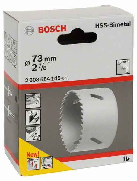 Testera za otvore HSS-bimetal za standardne adaptere Bosch 2608584145, 73 mm, 2 7/8"