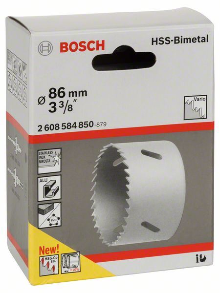Testera za otvore HSS-bimetal za standardne adaptere Bosch 2608584850, 86 mm, 3 3/8"