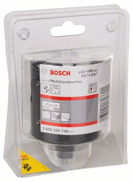Testera za otvore Speed for Multi Construction Bosch 2608580746, 67 mm, 2 5/8"
