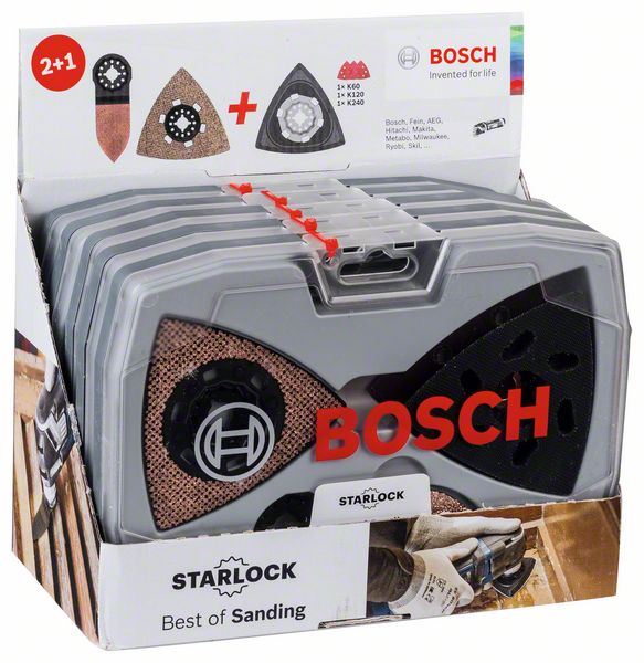 Starlock Best of Sanding set, 6-delni Bosch 2608664133, AVZ 93 G; AVZ 90 RT6; AVZ 32 RT4; Drvo & Paint brusnih papira (3x)