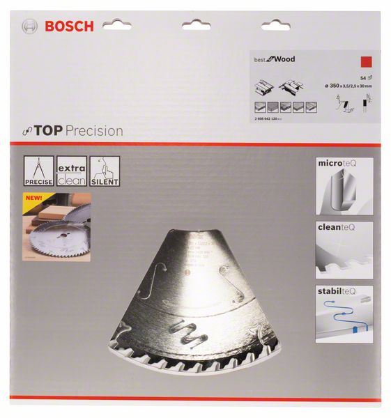 List kružne testere Top Precision Best for Wood Bosch 2608642120, 350 x 30 x 3,5 mm, 54