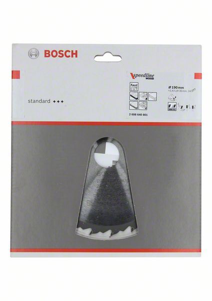 List kružne testere Speedline Wood Bosch 2608640801, 190 x 30 x 2,4 mm, 24