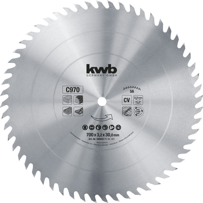 KWB 49597022 list za cirkular za drvo 700 x 30 mm, 970C